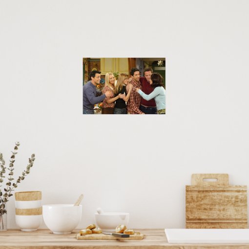 FRIENDS™ | Cast Thanksgiving Group Hug Poster | Zazzle