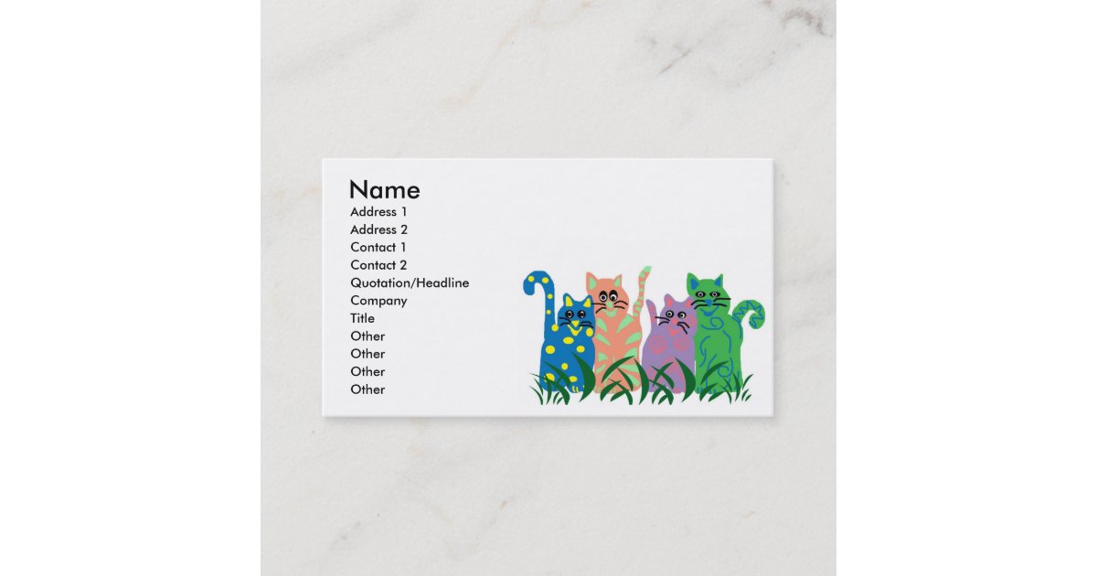 Friends cat business cards | Zazzle