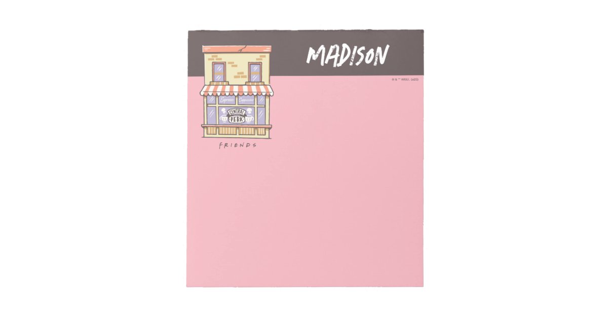 FRIENDS™ | Central Perk Cartoon Coffee Shop Notepad | Zazzle