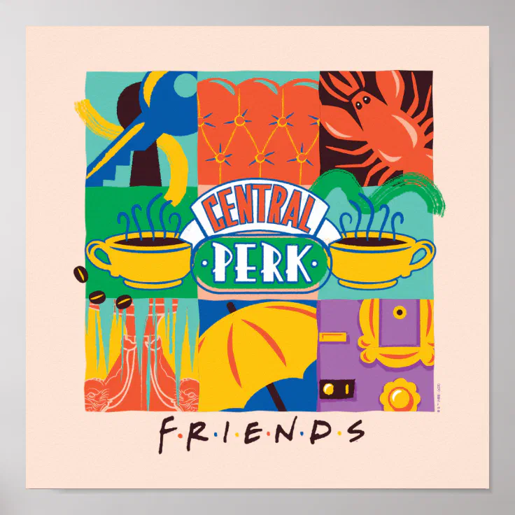 FRIENDS™ | Central Perk Vibrant Graphic Poster | Zazzle