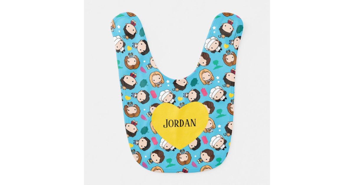 FRIENDS™ | Character Chibi Pattern Baby Bib | Zazzle