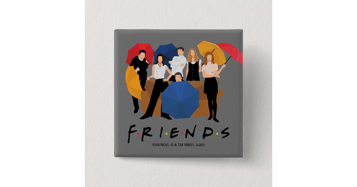 FRIENDS™ Character Silhouette Button | Zazzle