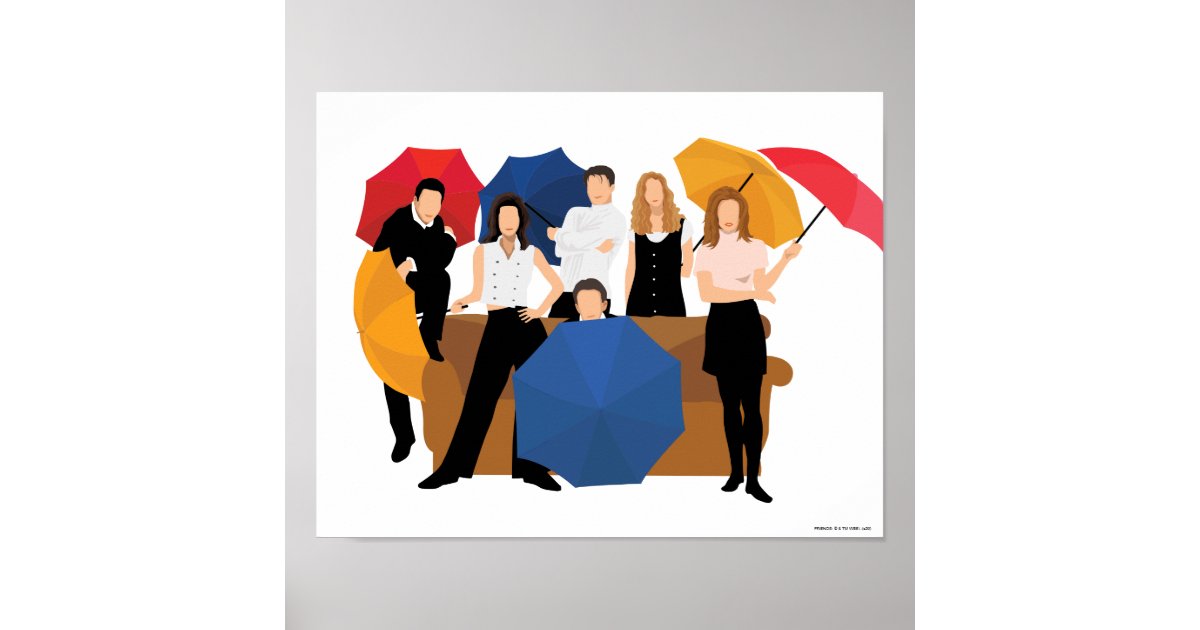 FRIENDS™ Character Silhouette Poster | Zazzle