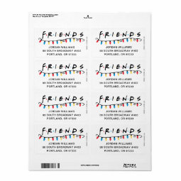 FRIENDS™ | Christmas Lights Logo Label | Zazzle