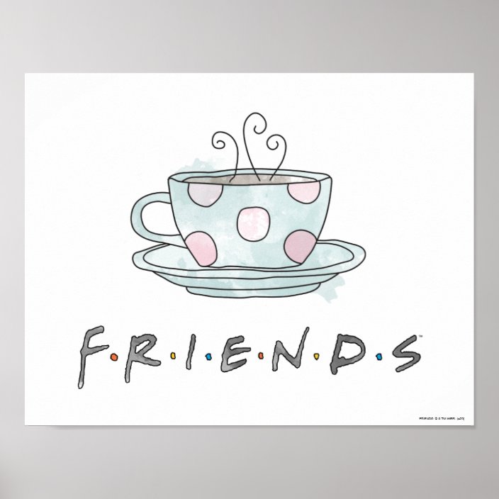 FRIENDS™ | Coffee Mug Watercolor Poster | Zazzle