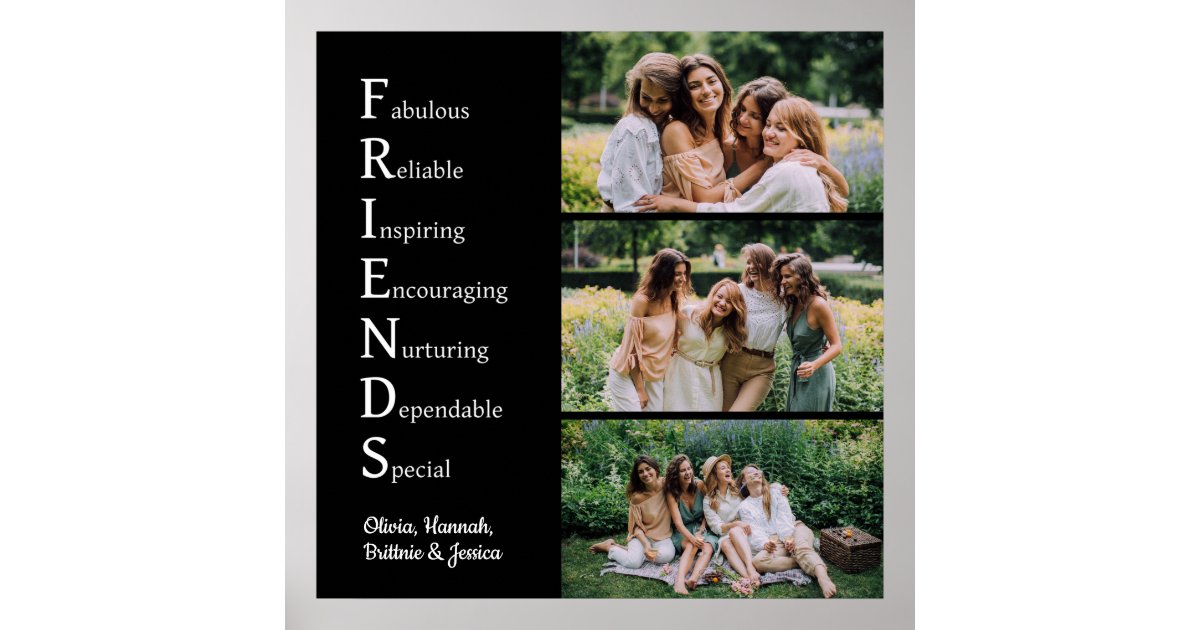 FRIENDS Custom Photo Poster | Zazzle