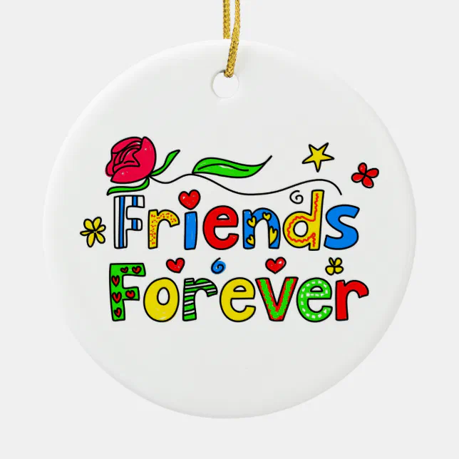 Friends Forever Ceramic Ornament | Zazzle