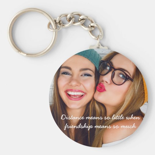 Friends forever | upload photo social distancing keychain | Zazzle.com