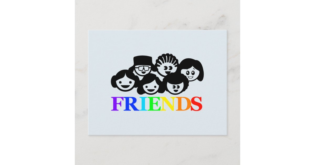 "Friends" Friendship Postcard | Zazzle