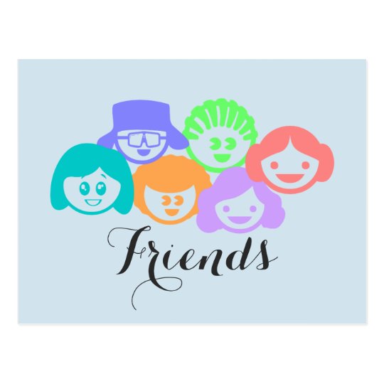 "Friends" Friendship, Postcard. Postcard | Zazzle.com