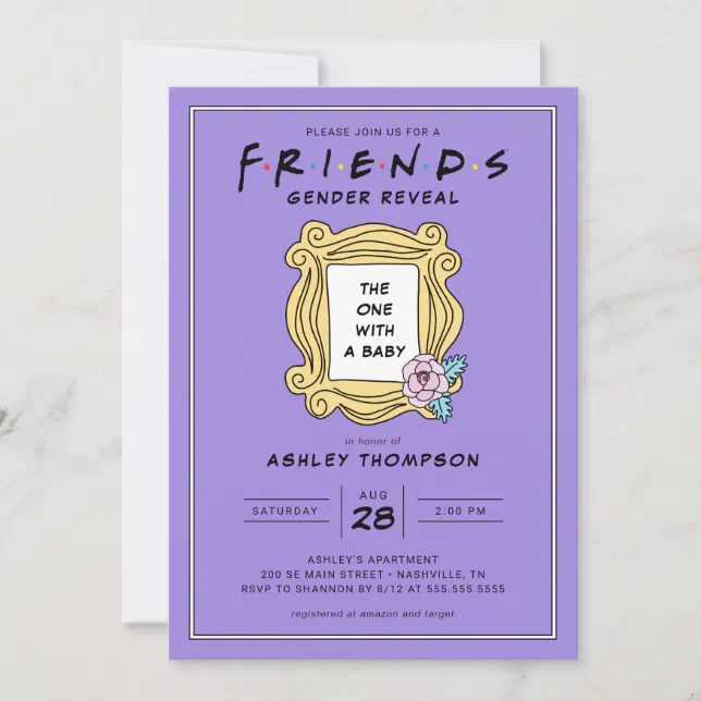 FRIENDS™ | Gender Reveal Baby Shower Invitation | Zazzle
