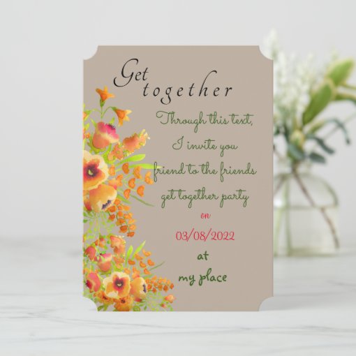 Friends get together invitation | Zazzle