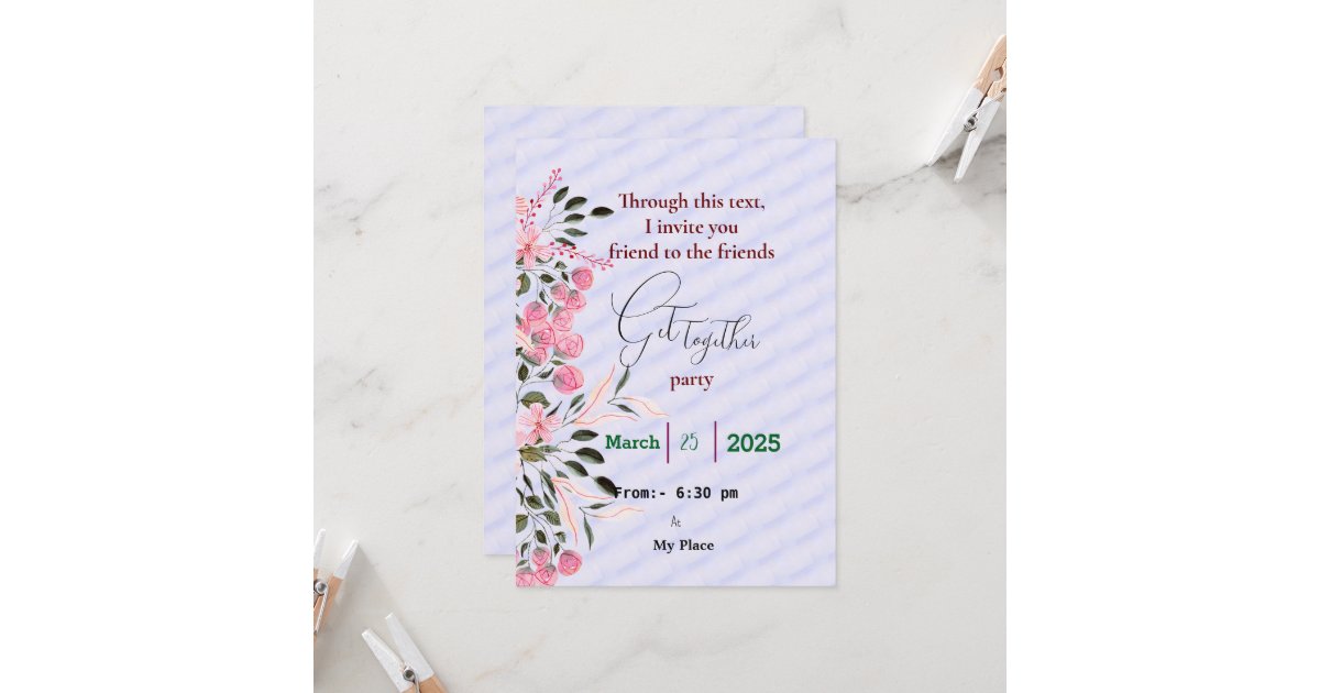 Friends get together invitation | Zazzle