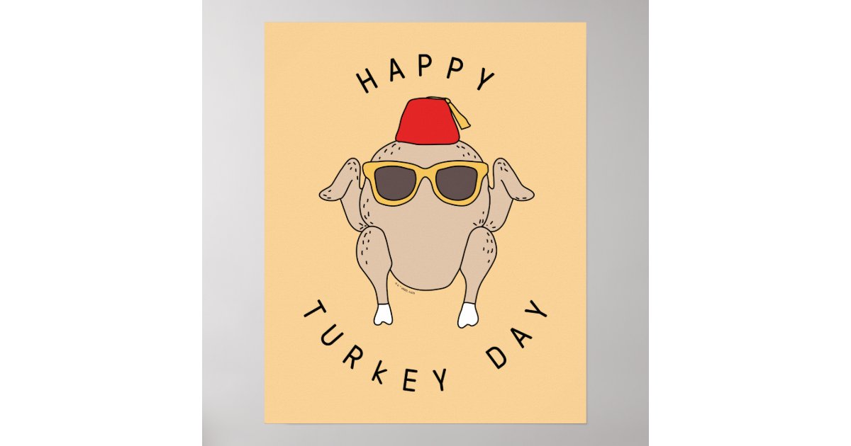 FRIENDS™ | Happy Turkey Day Poster | Zazzle