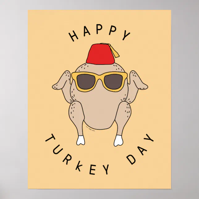 FRIENDS™ | Happy Turkey Day Poster | Zazzle