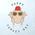 FRIENDS™ | Happy Turkey Day Wall Decal | Zazzle