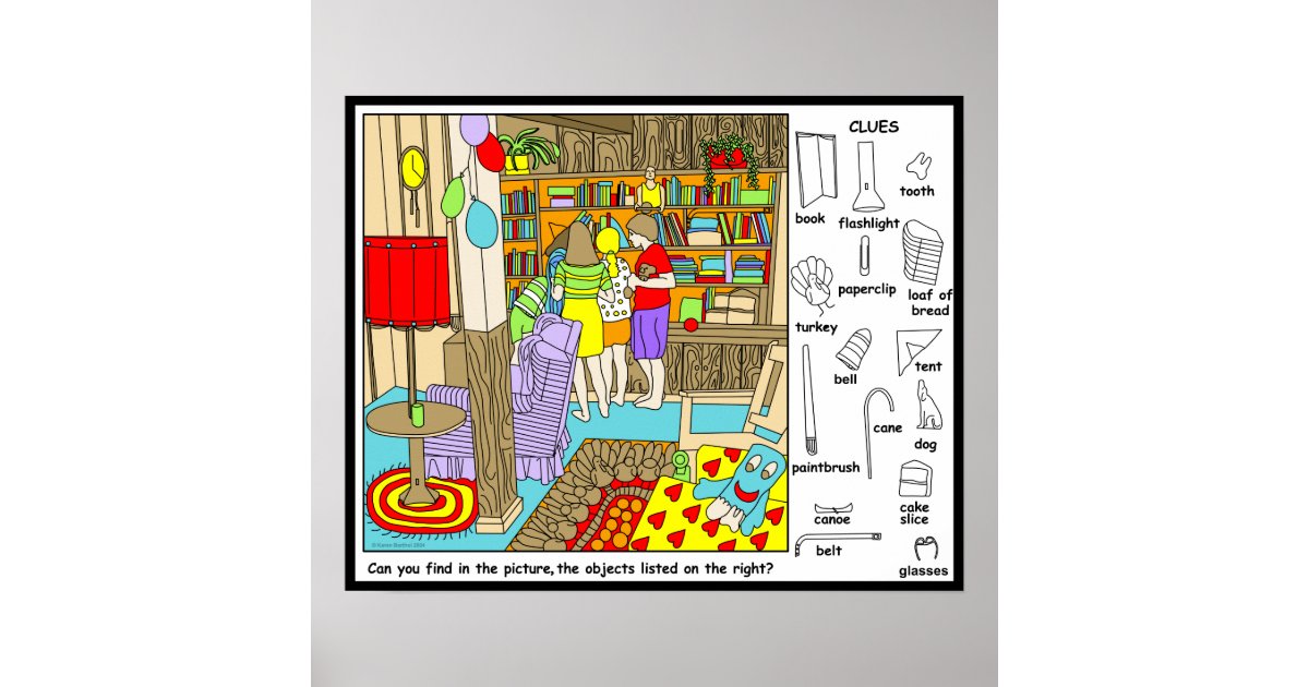 Friends Hidden Objects Puzzle Poster | Zazzle