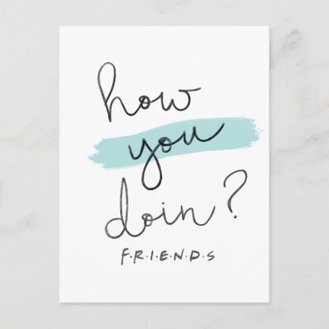 FRIENDS™ | How You Doin? Invitation Postcard | Zazzle
