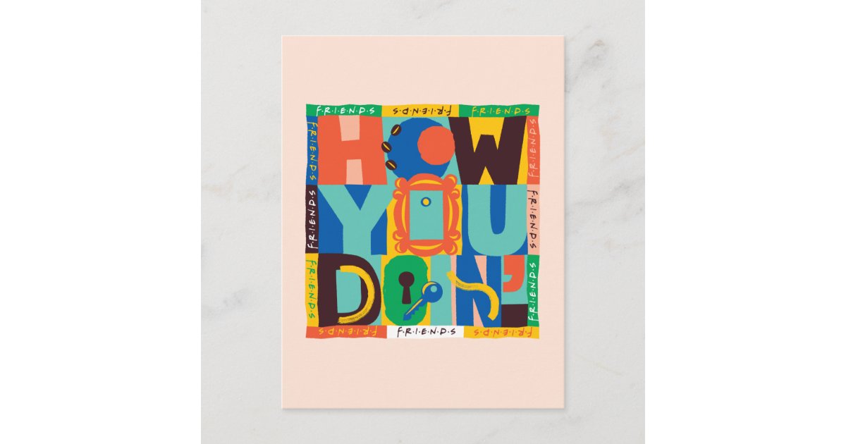 FRIENDS™ | How You Doin' - Vibrant Graphic Postcard | Zazzle