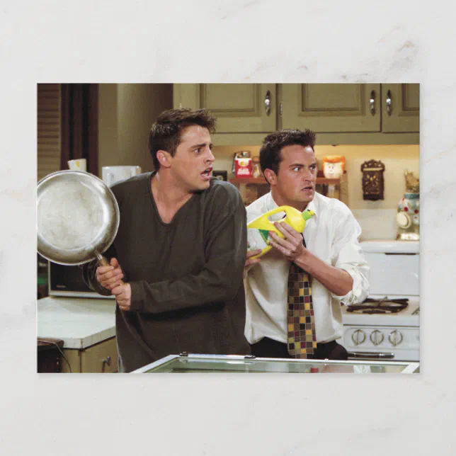 FRIENDS™ | Joey & Chandler Scared Invitation Postcard | Zazzle