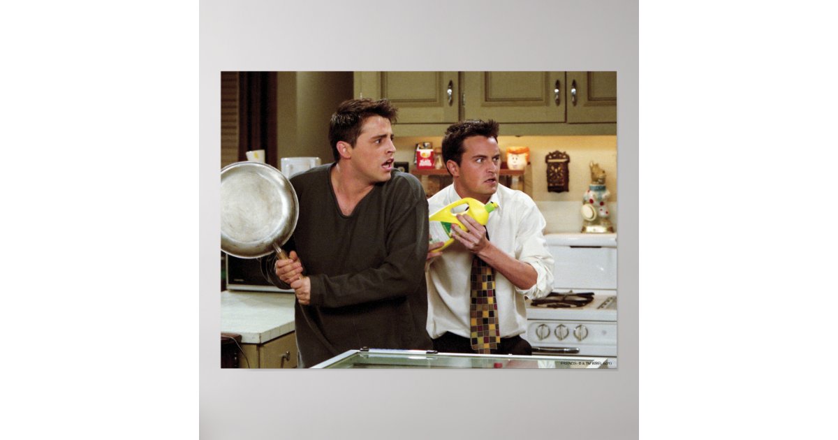 FRIENDS™ | Joey & Chandler Scared Poster | Zazzle