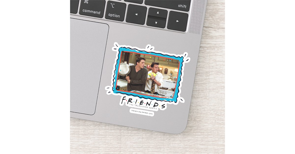 FRIENDS™ | Joey & Chandler Scared Sticker | Zazzle