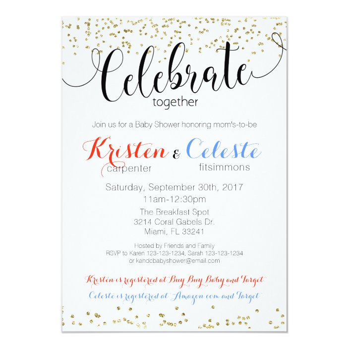 Friends Joint Baby Shower Invitation Book Card | Zazzle.com