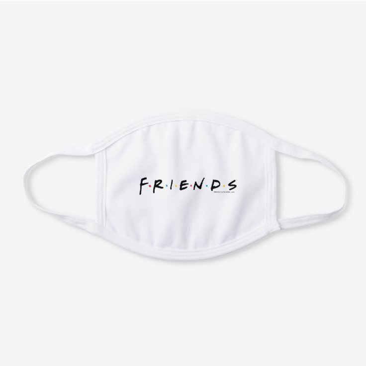 FRIENDS™ Logo White Cotton Face Mask | Zazzle