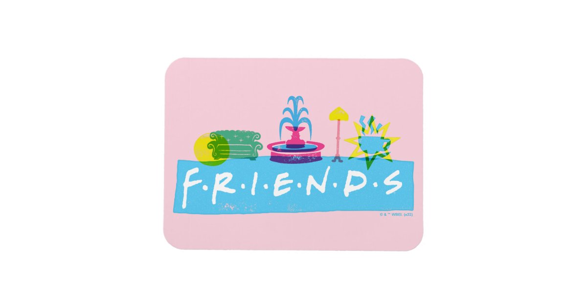 FRIENDS™ | Logo with Icons Magnet | Zazzle