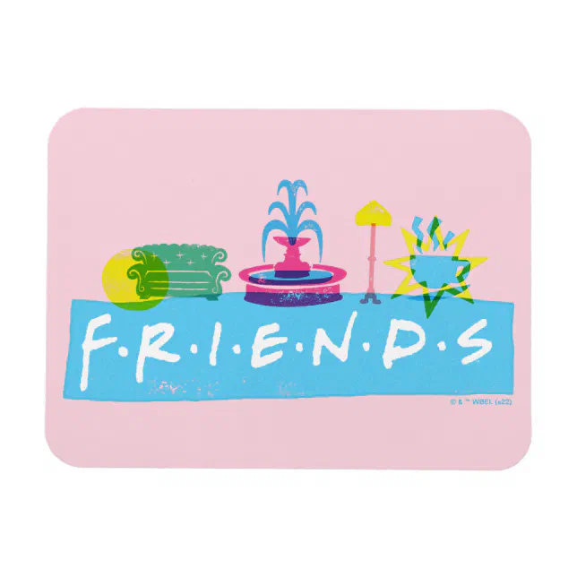 FRIENDS™ | Logo with Icons Magnet | Zazzle