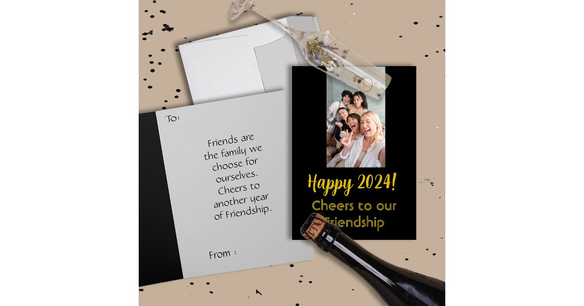 Friends New Year Greetings Friendship Card | Zazzle