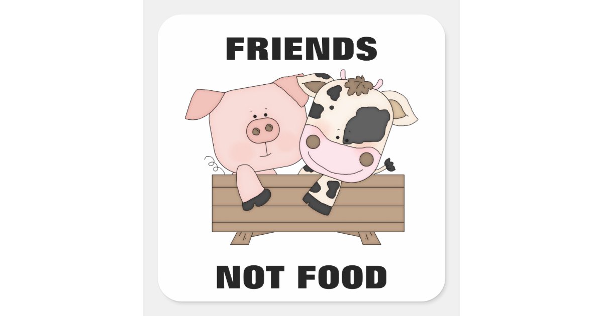 Friends Not Food Stickers | Zazzle