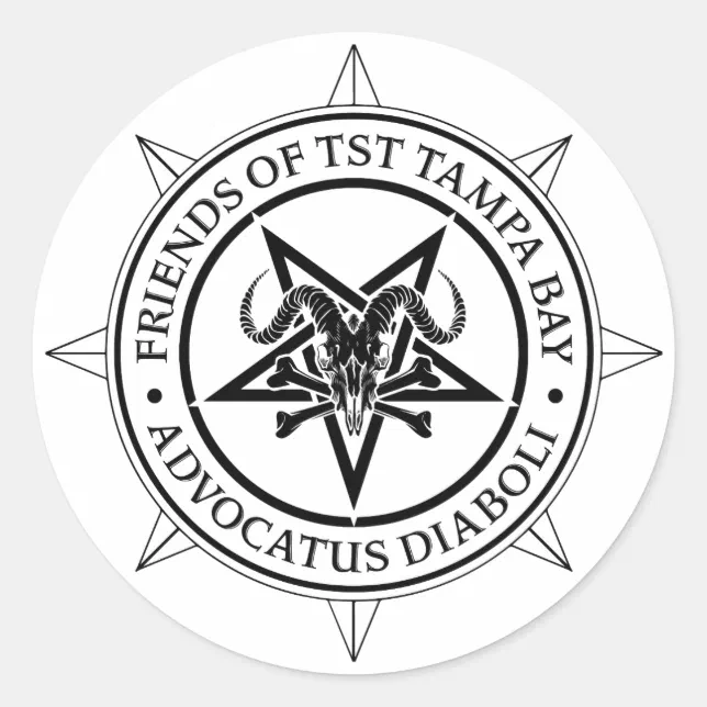 Friends of TST Dark logo Classic Round Sticker | Zazzle