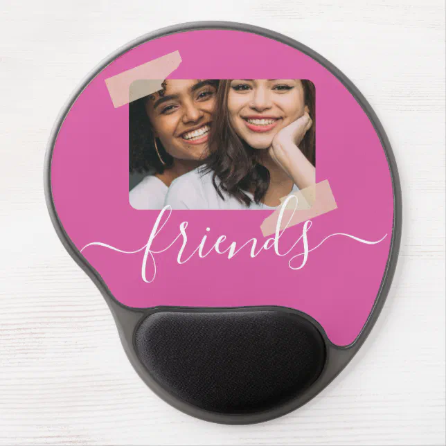Friends Photo Personalized Custom Gel Mouse Pad | Zazzle