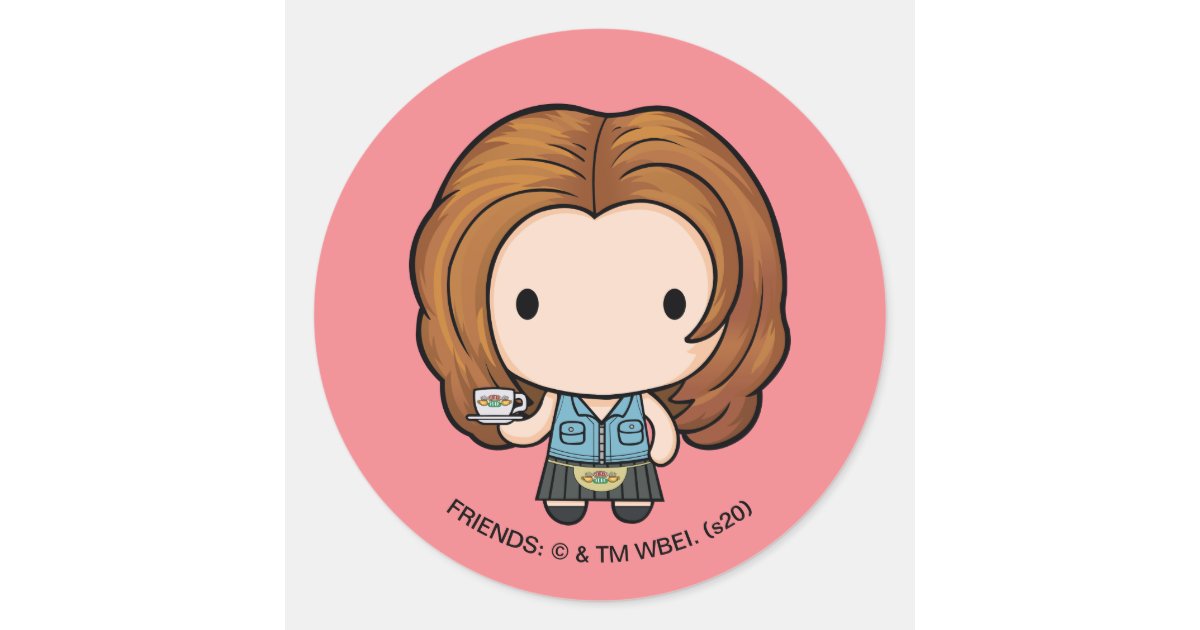 FRIENDS™ | Rachel Chibi Classic Round Sticker | Zazzle