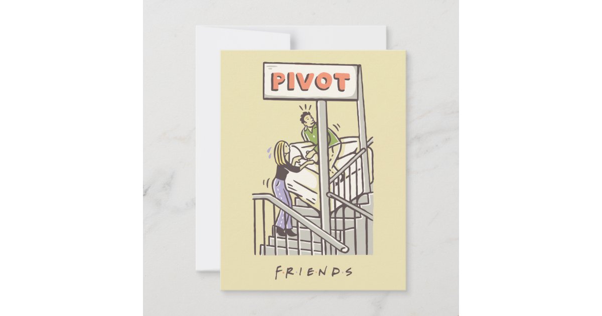 FRIENDS™ | Ross and Rachel PIVOT Note Card | Zazzle