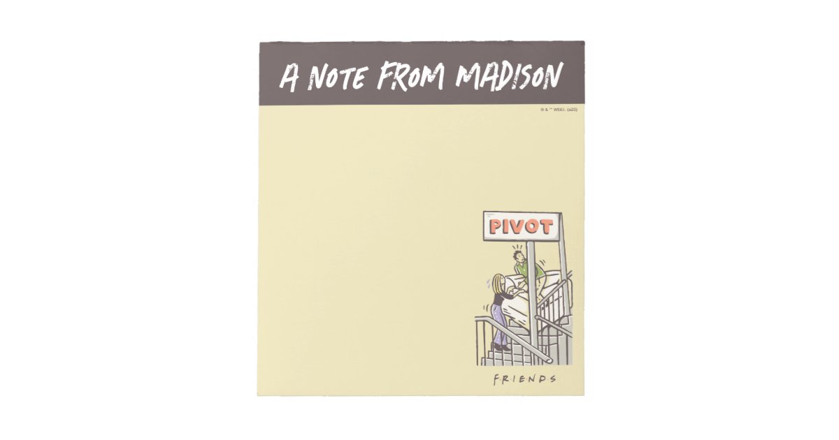 FRIENDS™ | Ross and Rachel PIVOT Notepad | Zazzle