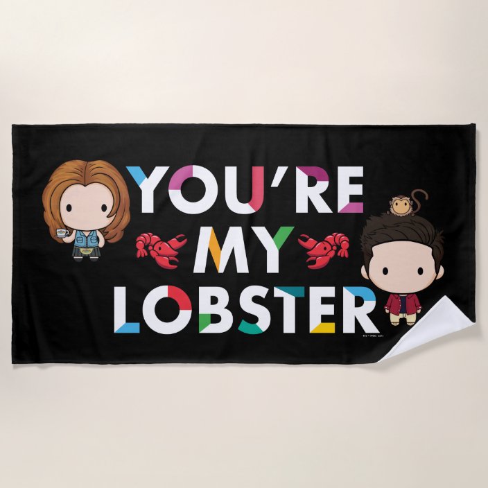 FRIENDS™ | Ross & Rachel Lobster Chibi Beach Towel | Zazzle.com