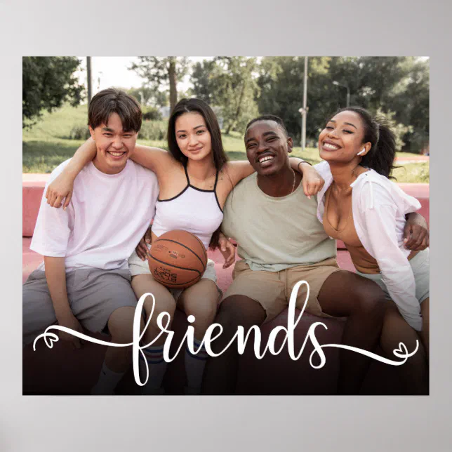 Friends Script Photo Poster | Zazzle