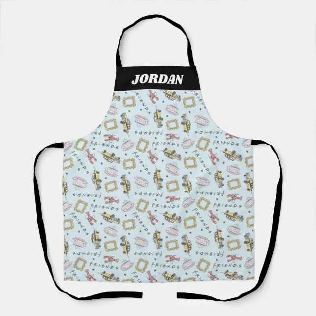 FRIENDS™ Watercolor Icons Pattern Apron | Zazzle