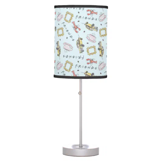 FRIENDS™ Watercolor Icons Pattern Table Lamp | Zazzle