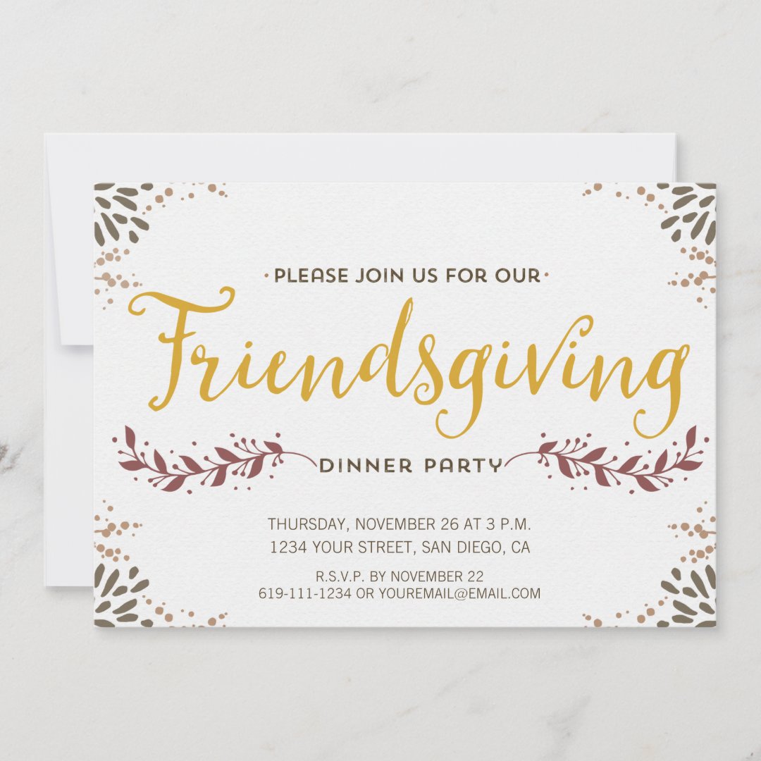 Friendsgiving dinner invitation | Zazzle