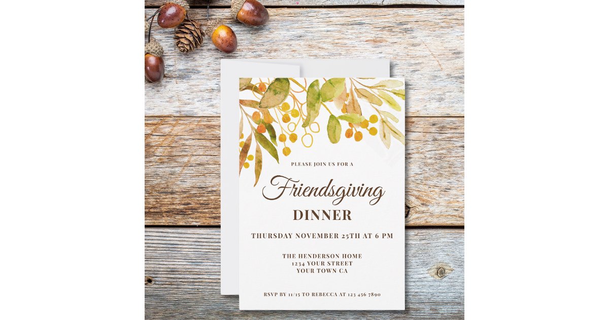 Friendsgiving Dinner Invitation | Zazzle