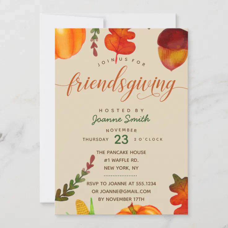 Friendsgiving Dinner Invitation | Zazzle