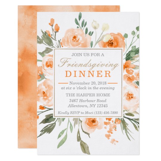 Friendsgiving Dinner Party Invitation | Zazzle.com