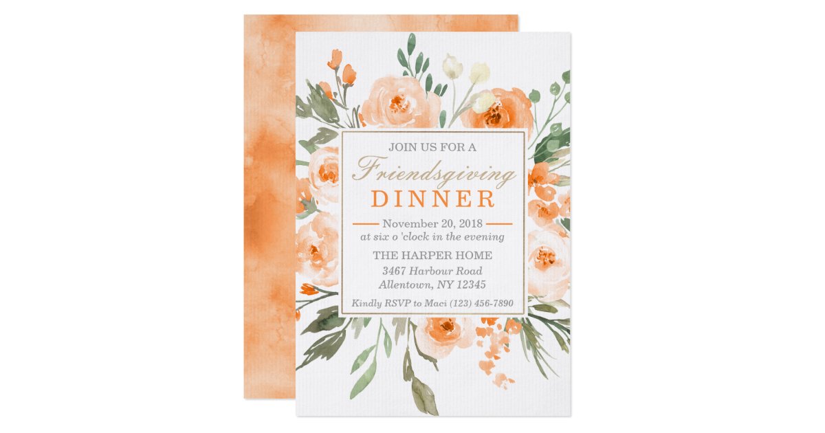 Friendsgiving Dinner Party Invitation | Zazzle.com