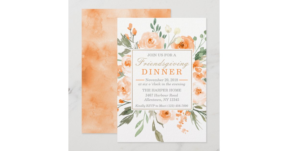 Friendsgiving Dinner Party Invitation | Zazzle