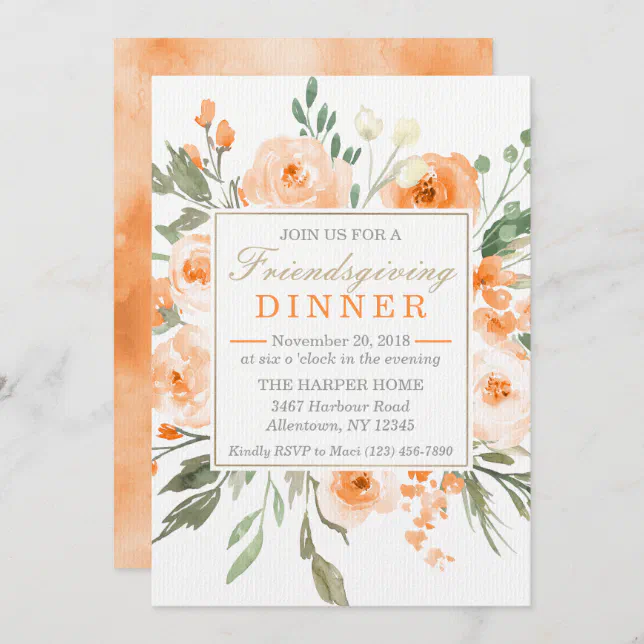 Friendsgiving Dinner Party Invitation | Zazzle