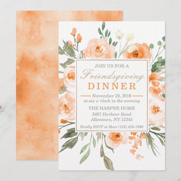 Friendsgiving Dinner Party Invitation | Zazzle.com