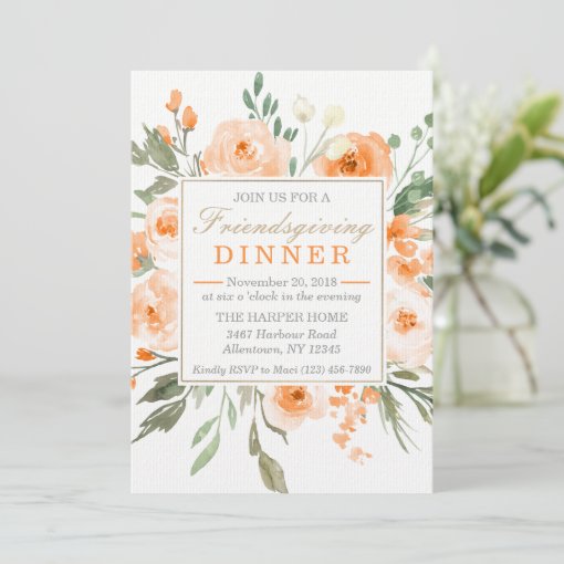 Friendsgiving Dinner Party Invitation | Zazzle